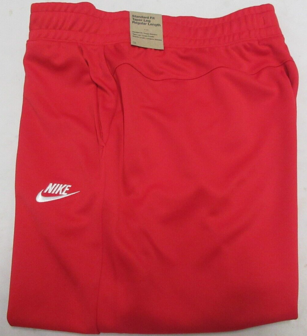 Nike Men's Sportswear Standard Fit Taper Leg Regular Length Red Pants ...