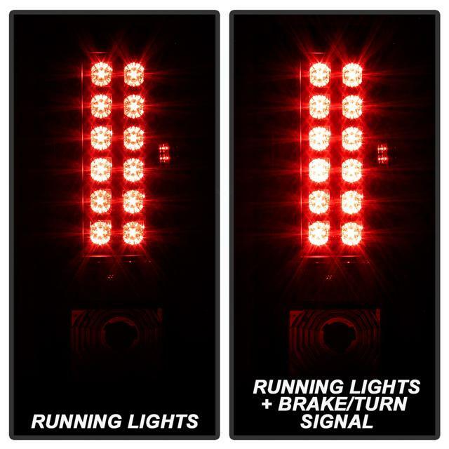 Spyder 85-05 Chevy Astro/GMC Safari LED Tail Lights Black Set 5001023 ...