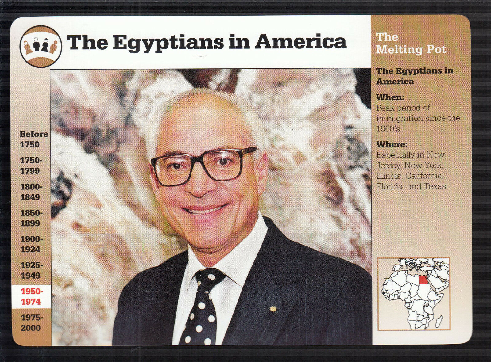 THE EGYPTIANS IN AMERICA Dr. Farouk El-Baz NASA Photo 1998 GROLIER ...
