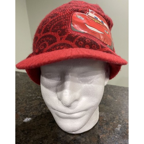 Disney Pixar Cars 2 Hat Cap Lightning McQueen Red winter style base ...