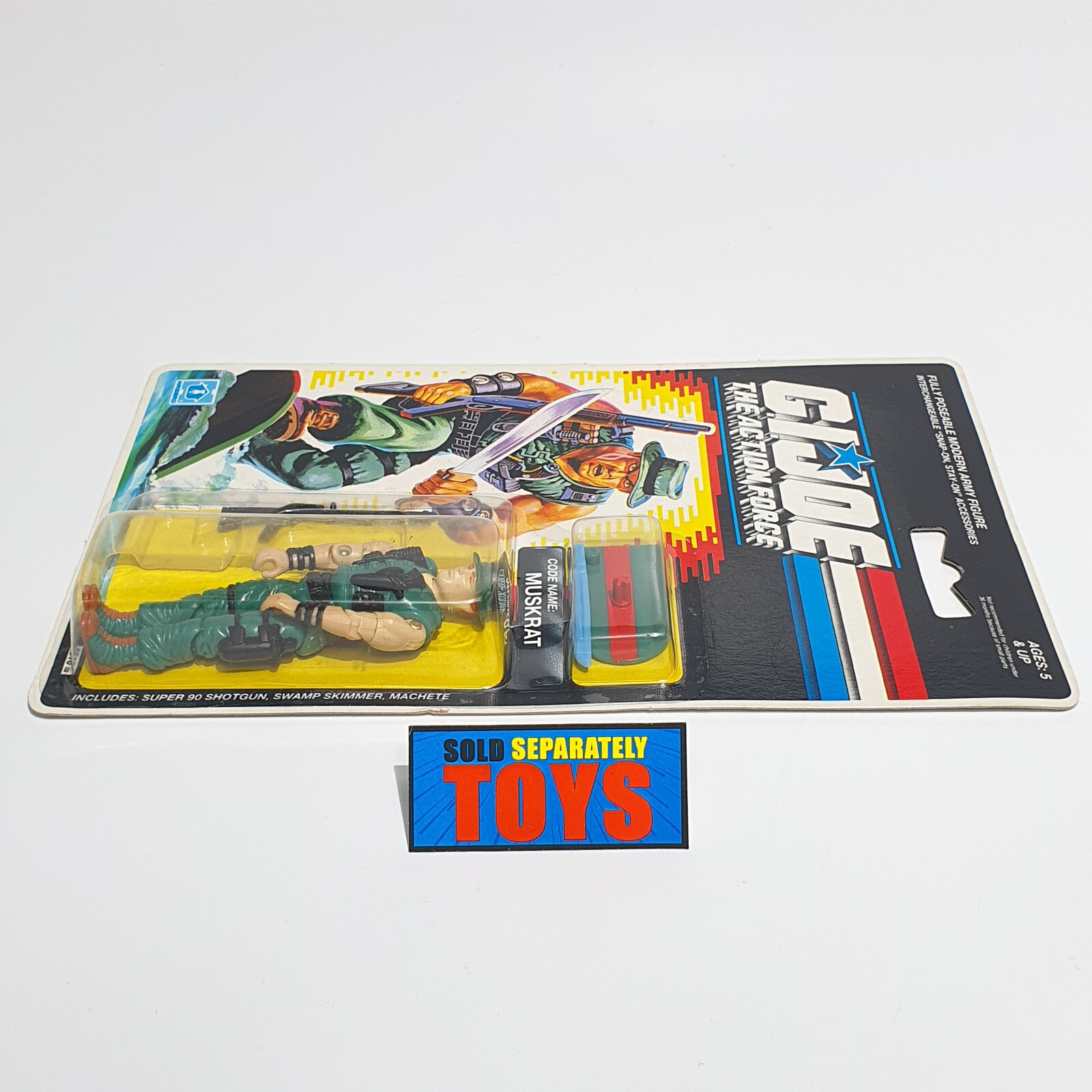 Vtg GI Joe MUSKRAT Euro UK MOC Card Action Force international sealed ...
