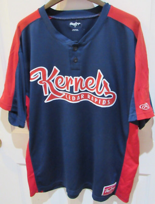 Cedar Rapids Kernels Baseball Jersey Used Game Worn Sewn Rawlings MILB ...