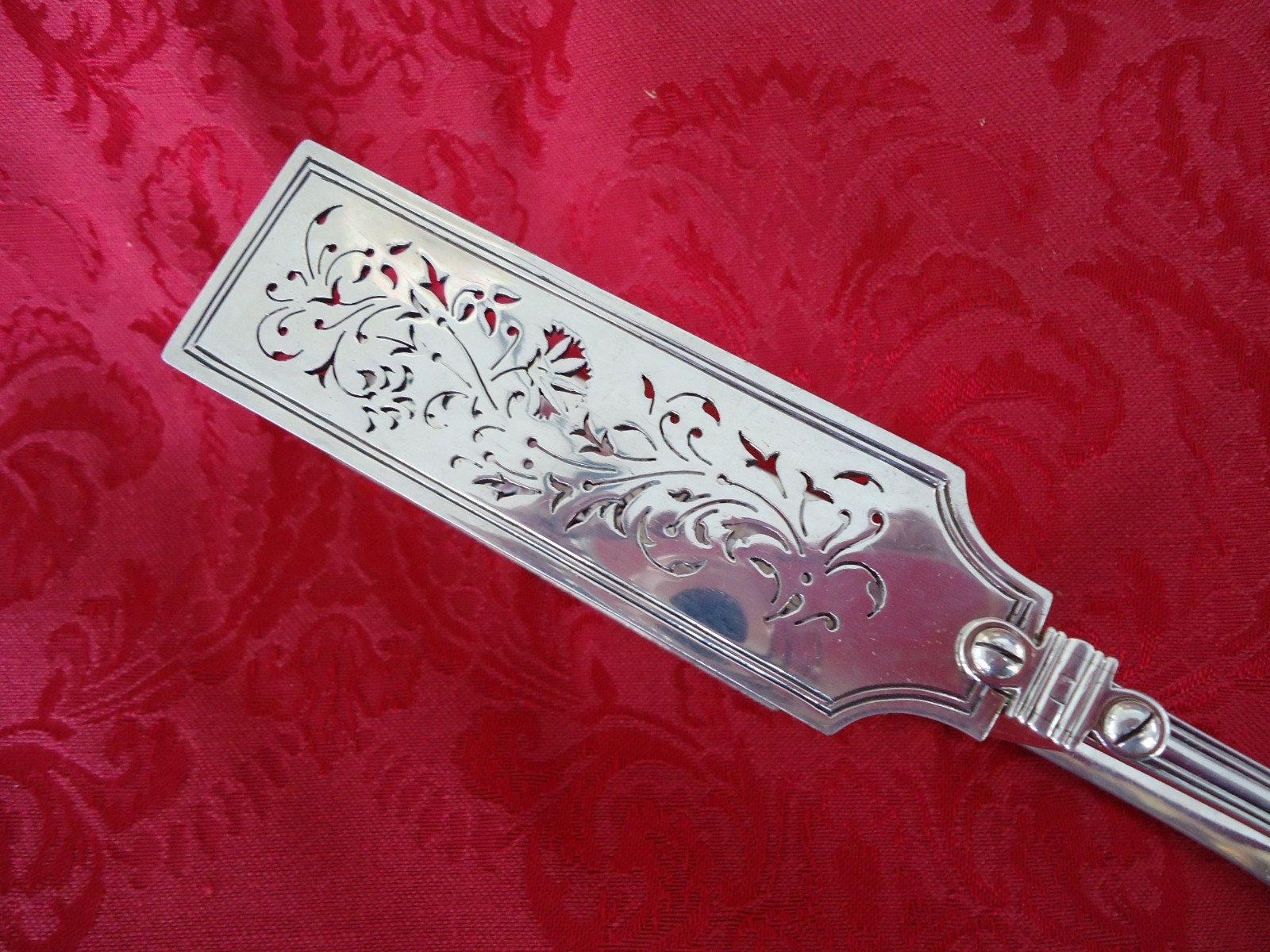 English Sterling Yoke Style Asparagus Serving Tong 1897 London (#139 ...