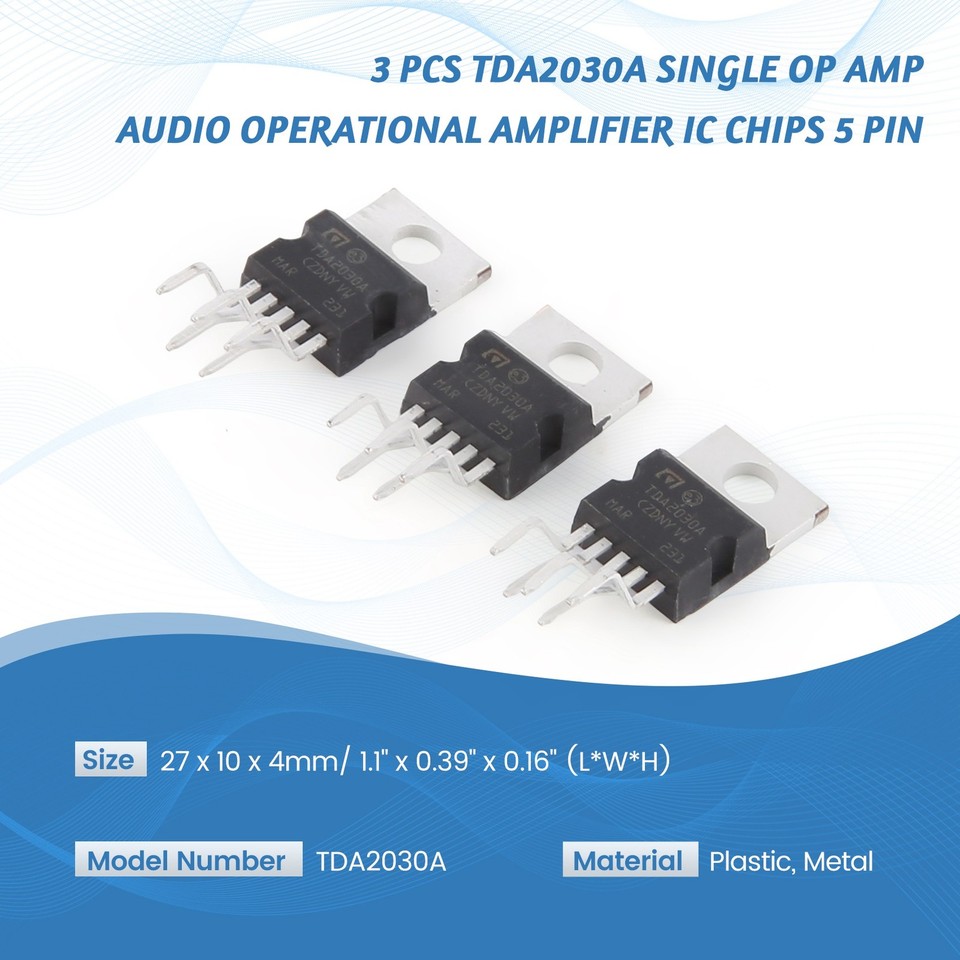 2X(3 Pcs TDA2030A Single Op Audio Operational Amplifier IC Chips 5 Pin ...