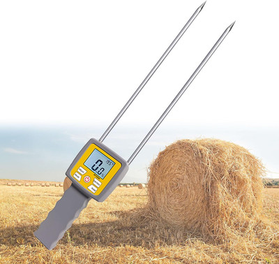 Hay Moisture Tester, Portable Hay Moisture Meter with Probe & Backlight ...