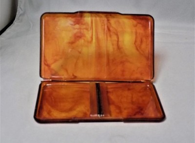 Vintage 70mm Standard Cigarette Case — Orange Tortoiseshell Marble ...