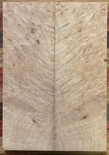 Maple Burl Book-Matched Knife Scales Handles Pistol Grip 5/8" x 2-3/16 ...