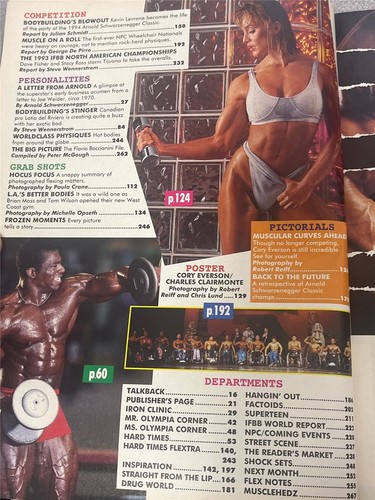 FLEX bodybuilding muscle magazine Ms Olympia CORY EVERSON with poster 7 ...