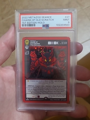 2022 Metazoo Seance Chains Of Old Scratch 1st Edition Holo 27/165 PSA 9 ...