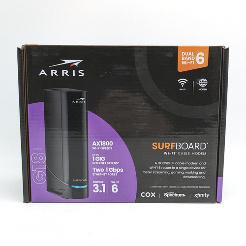 ARRIS Surfboard G18 DOCSIS 3.1 Dual-Band Wi-Fi 6 Cable Modem/Router ...