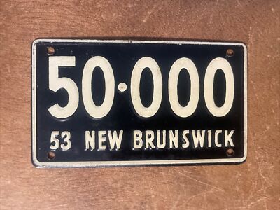1953 New Brunswick Wheaties Mini Bicycle License Plate 4” x 2” | eBay