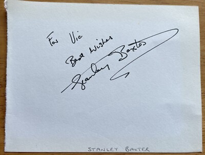 British Comedian, Actor Stanley Baxter Autograph Album Page | eBay