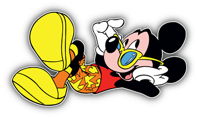 Mickey Mouse Cartoon Relax Sticker Bumper Decal - ''SIZES'' | eBay