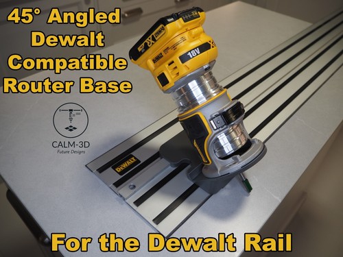 Dewalt DCW600 Compatible 45° Angled Trim Base for use on Dewalt Rail ...