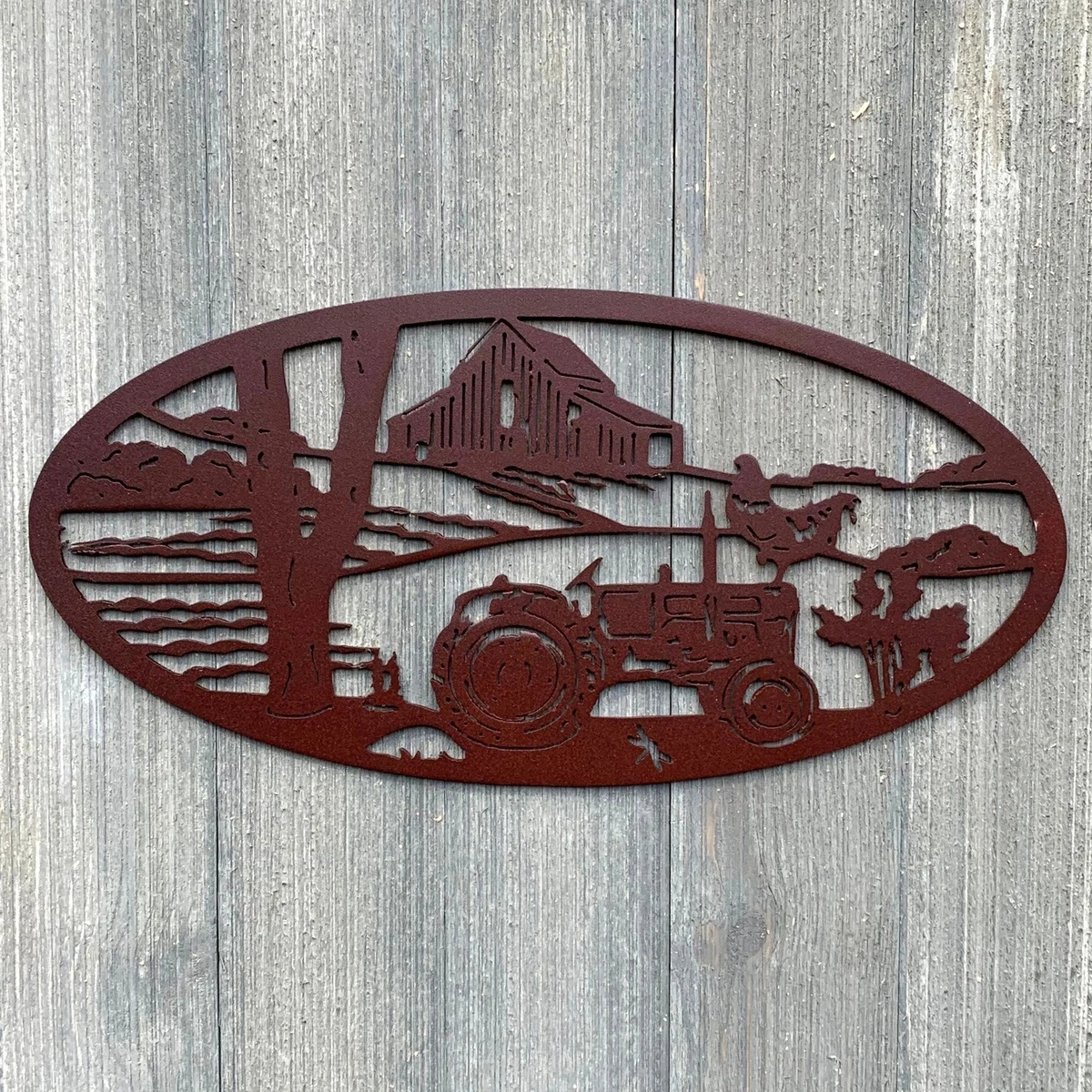 Farm Scene Metal Art