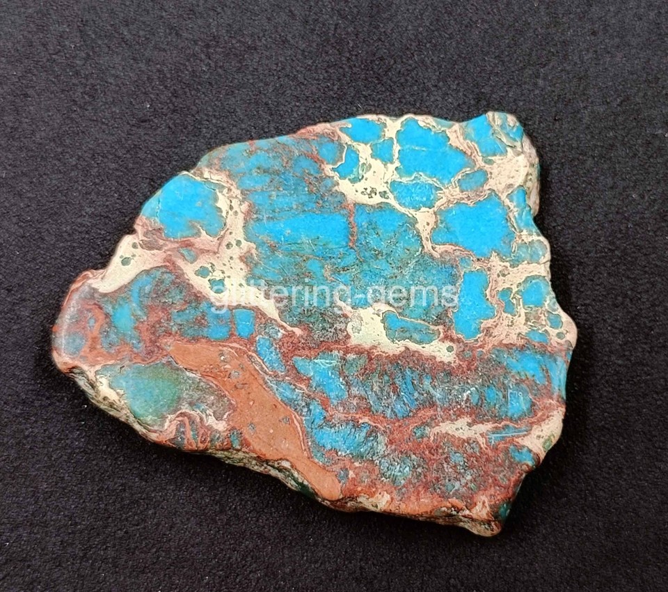 110 Ct Certified Natural Sky-Blue Turquoise Arizona Slab Rough Gemstone ...