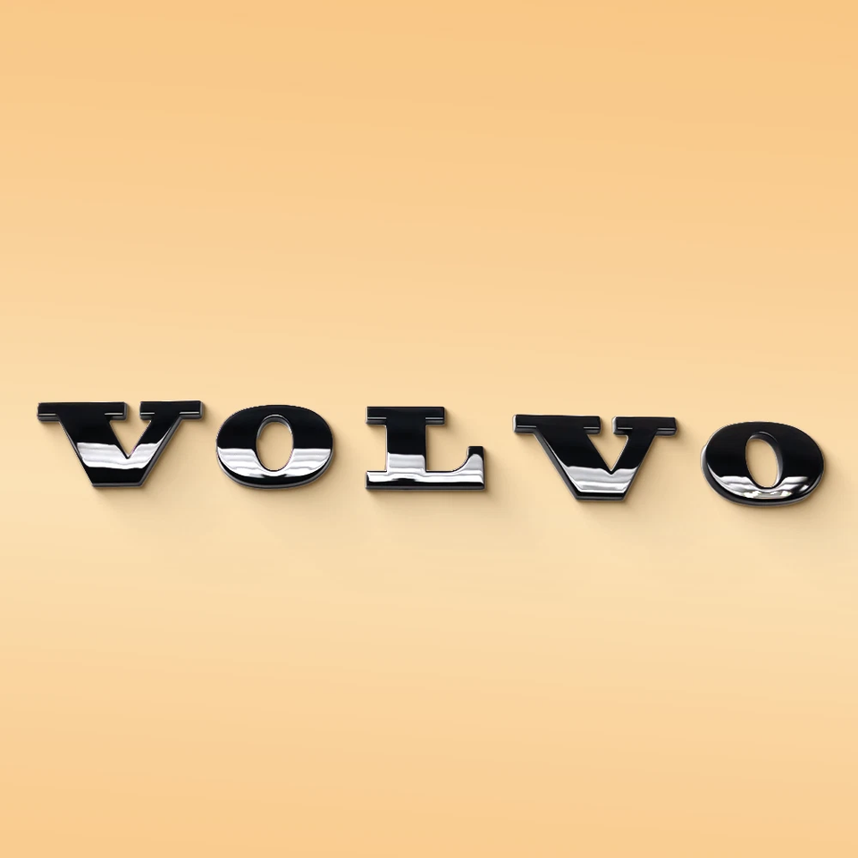Gloss Black Rear Trunk Emblem For Volvo Accessories Sport Letter Raised ...