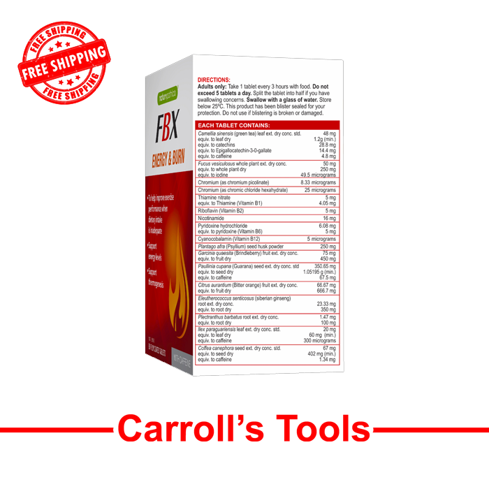 Naturopathica FBX Energy & Burn 60 Film Coated Tablets (prev ...