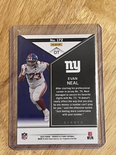 Evan Neal 2022 Rookies & Stars #172 Green Parallel RC Rookie-New York ...