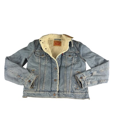 Levi's Original Sherpa Divided Blue Sherpa Trucker Denim Jacket
