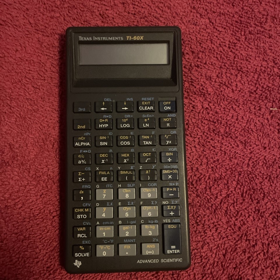Vintage Texas Instruments TI-60X Programmable Scientific Calculator ...