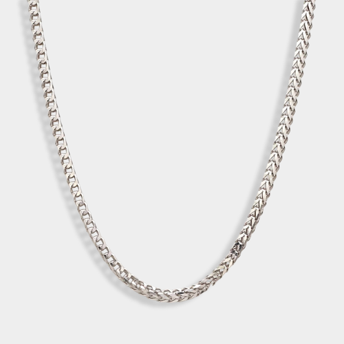 Platinum Curb Foxtail Chain 25 Gram Mens Necklace PT950 20 Inches Width ...
