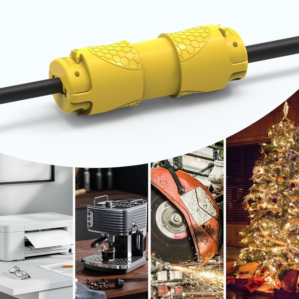 Electrical Replacement Plug & Connector Set, Extension Cord Ends Male ...