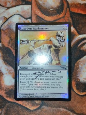 FOIL Loxodon Warhammer Mirrodin MRD Signed Autographed MTG Magic the ...