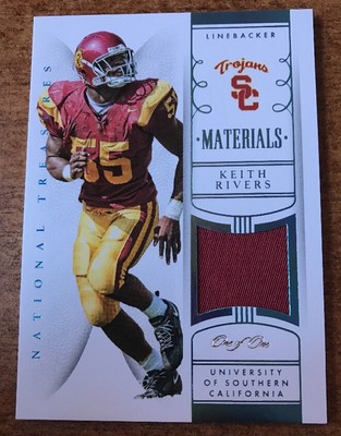 2015 National Treasures JERSEY PLATINUM Keith Rivers 1/1 USC Trojans | eBay