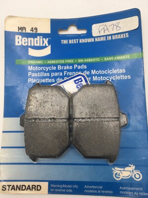 Bendix MA 49 Motorcycle Brake Pads Harley Davidson rear FA78 | eBay