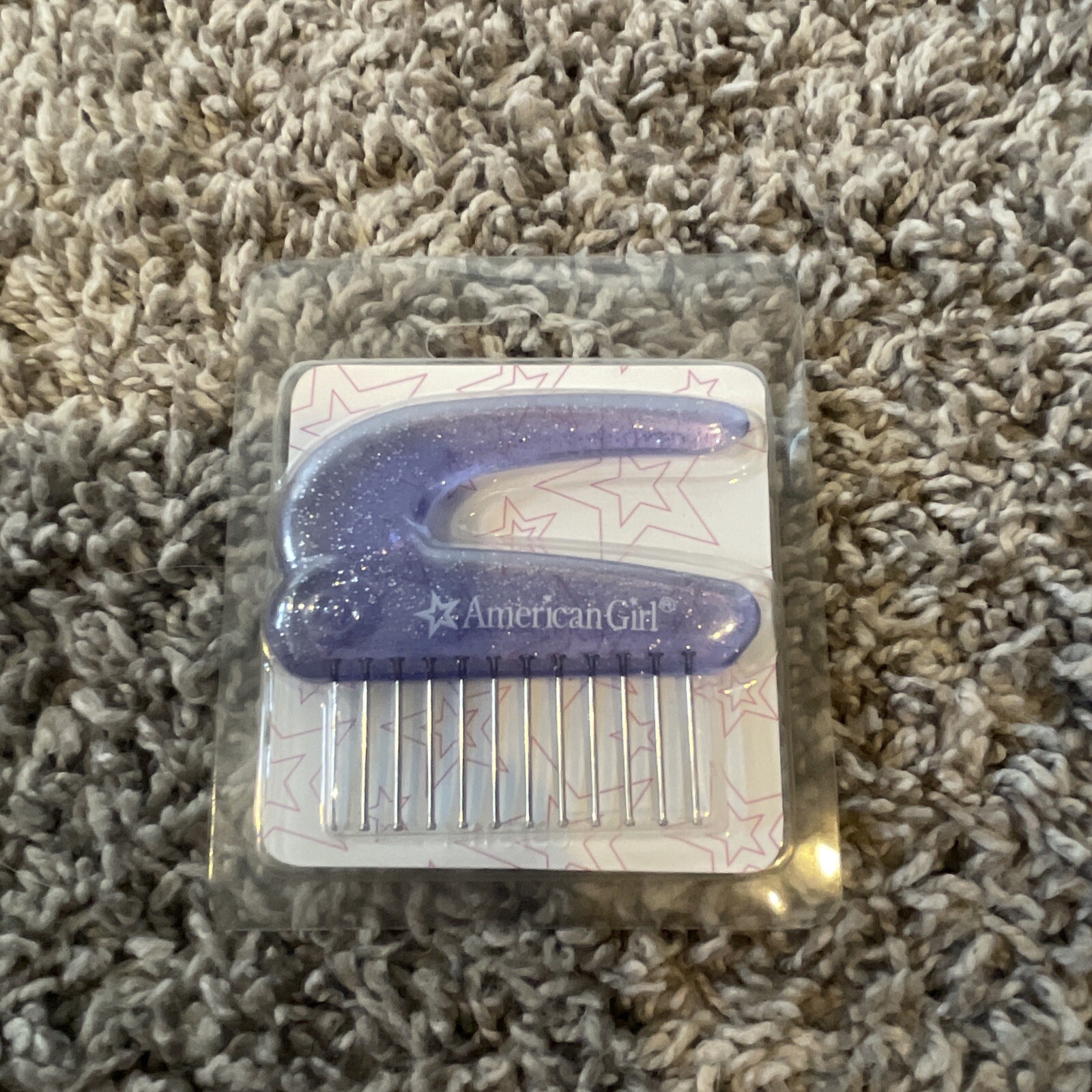 American Girl SPARKLY HAIR PICK COMB Purple Wire Dolls Hair Brush ...