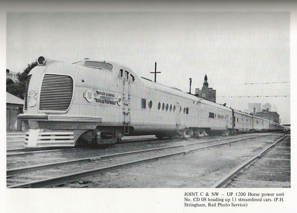 CHICAGO and NORTH WESTERN RAILROAD POWER STEAM TO DIESEL RDC CNW 1900 ...
