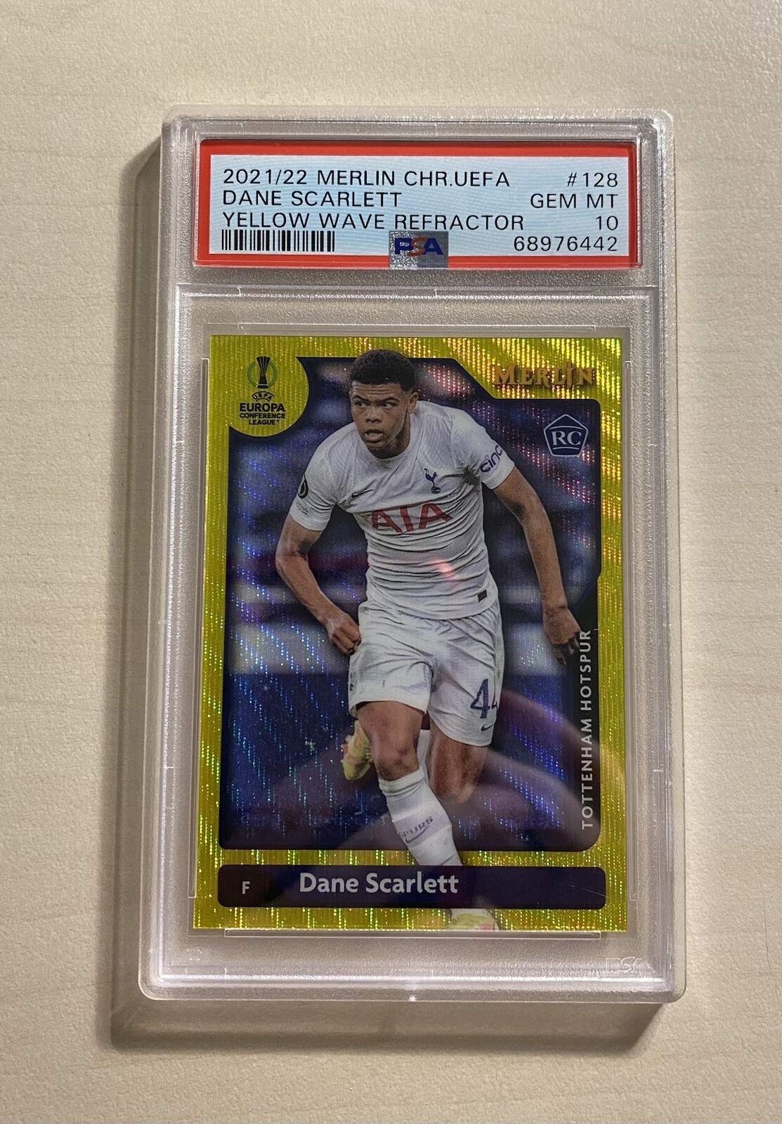 2021-22 Topps Merlin Collection Chrome UCL - Dane Scarlett #128 Yellow ...