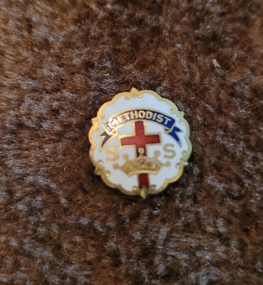 Vintage Methodist Sunday School Pin Littles System Cross and Crown 10K ...