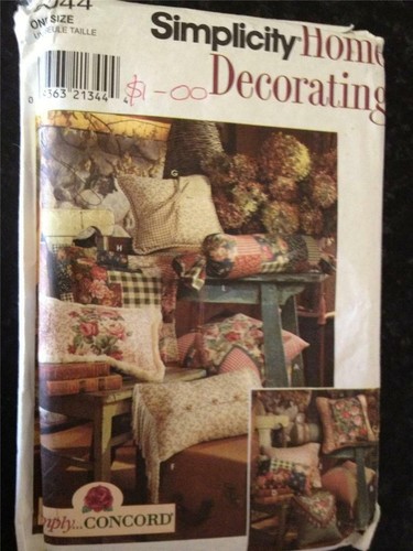 Simplicity Sewing Pattern 8044 Assorted Pillows In 12 Styles Home ...