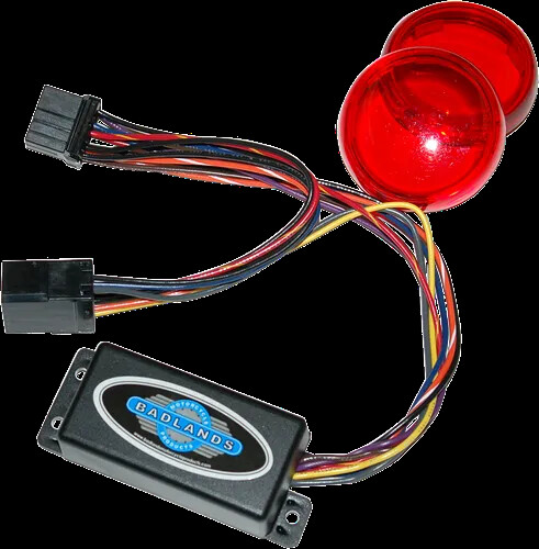 Badlands Illuminator Module w Red Lens 8 Pin Plug In Fat Boy 98-10 | eBay