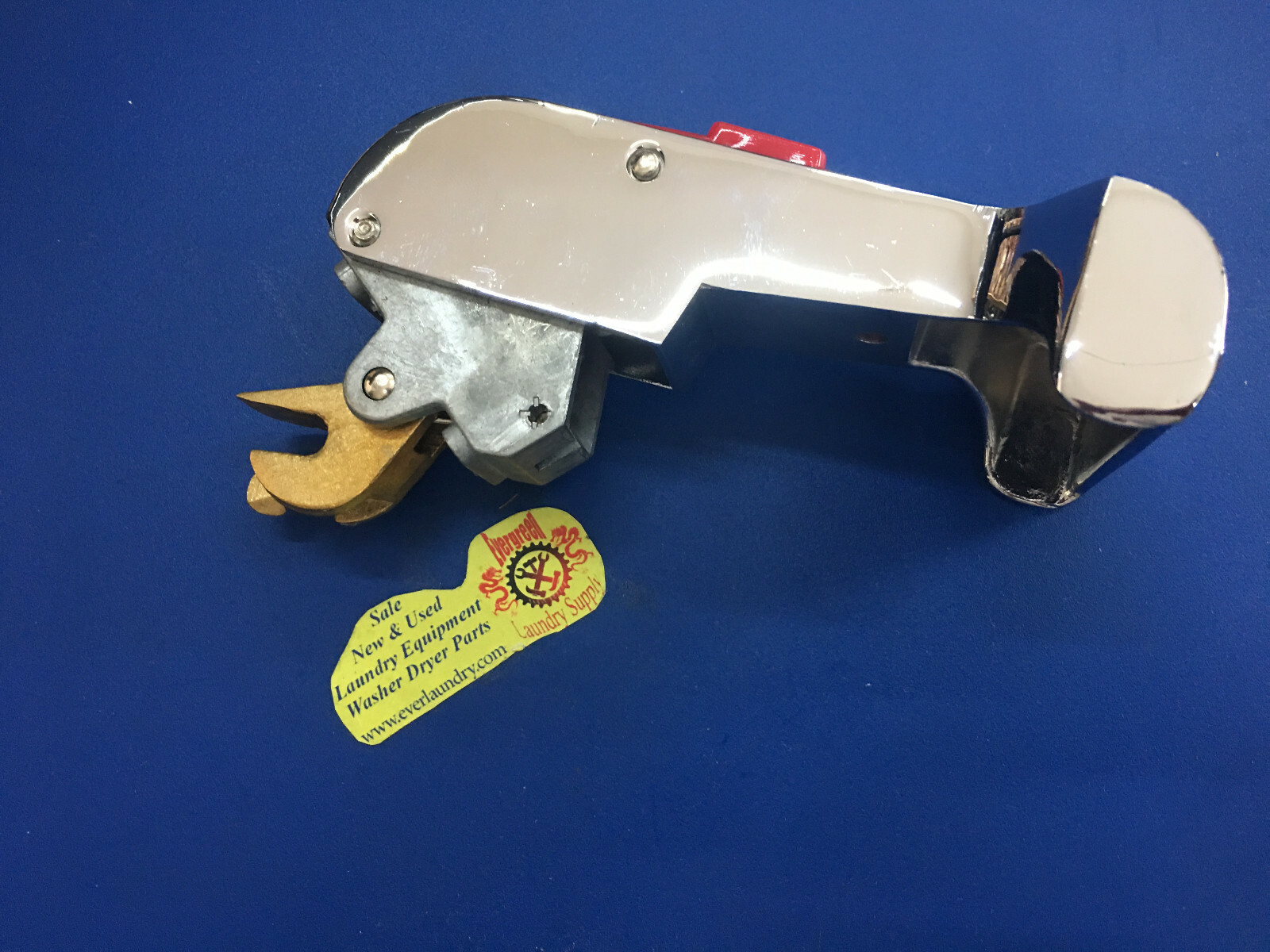 IPSO Door Handle w/ Red Button for Washer -Chrome (217/00051/00) for ...