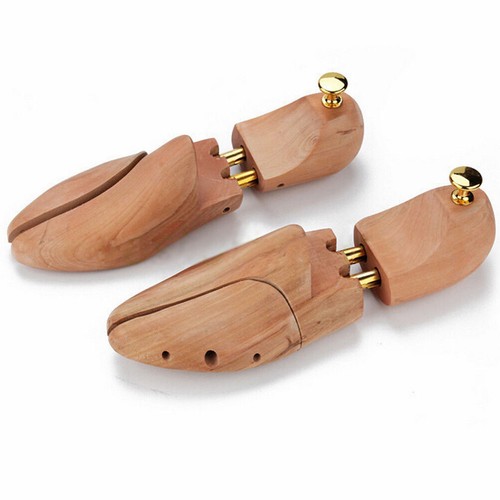 Men Women Shoe Tree Cherry Wood Adjustable Shoes Shaper 2-Way Extender ...