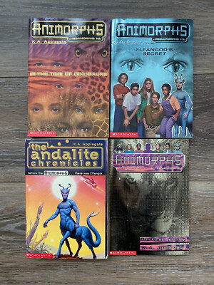 4 Animorphs Series Book Lot Set K.A. Applegate Megamorphs Alternamorphs ...