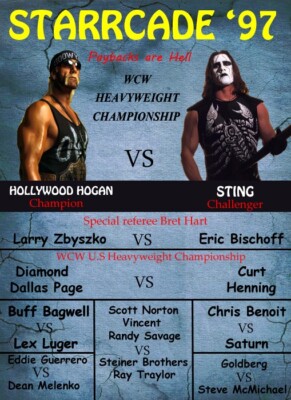 custom 8"x10''old school style pro wrestling flyer Starrcade 97 Hogan ...