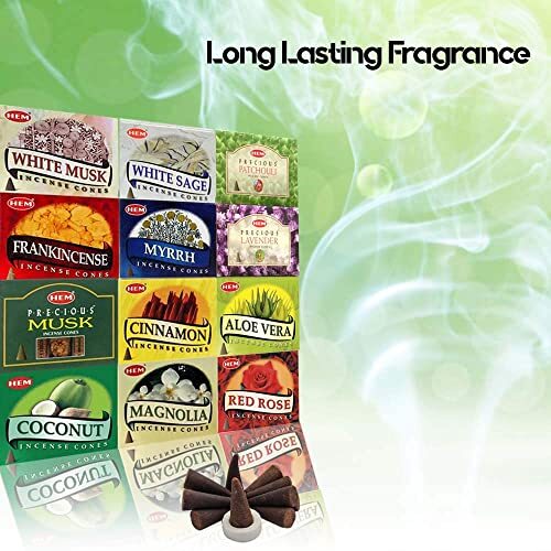 12 Assorted Boxes of Incense Cones, (120 total)| Natural Fragrance For ...