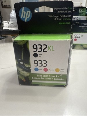 HP 932XL Black & HP 933 Color Ink Set N9H62FN CN053AN N9H56FN ExpAPR ...