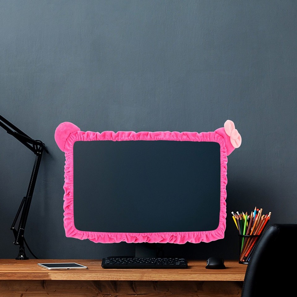 2 Pcs Lovely Cute Computer Monitor Cover Workstation Dust Screen | eBay