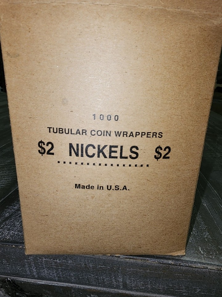 Old Box Of Tubular Coin Wrappers $2 Nickels (5 Cents) | eBay