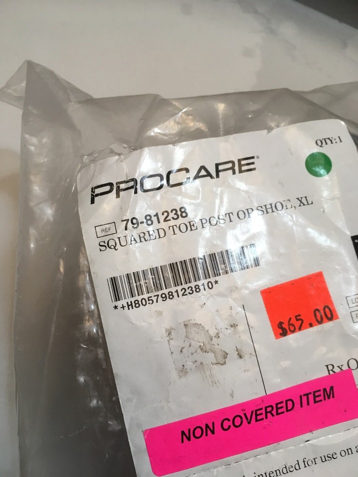NIP PROCARE 79-81238 XLARGE SQUARED TOE POST OP SHOE SURGICAL MEDICAL ...