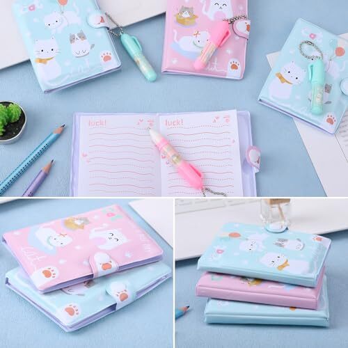 4 Pcs Small Notebook with Pen, Cute Notebooks for Girls, Mini Notebook ...