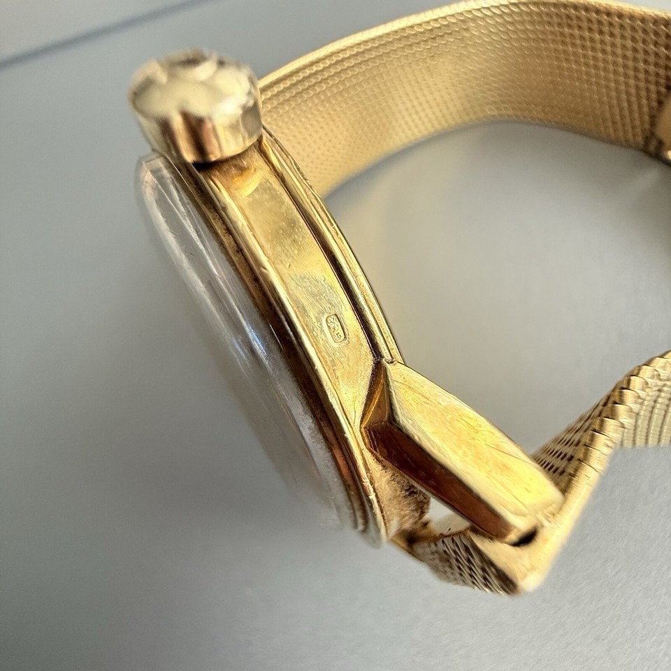 Vintage 18k Gold 750 Omega De Ville Trésor Automatic Watch 19k Gold ...