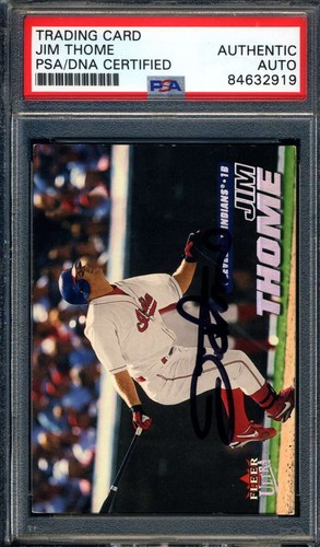 Jim Thome PSA DNA Signed 2001 Fleer Autograph | eBay