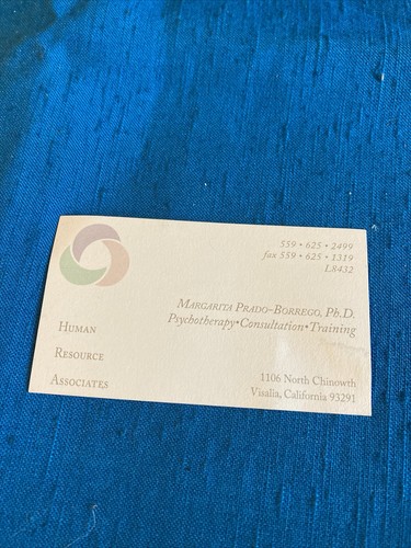 Human Resource Associates Visalia, California Business Card Rare | eBay
