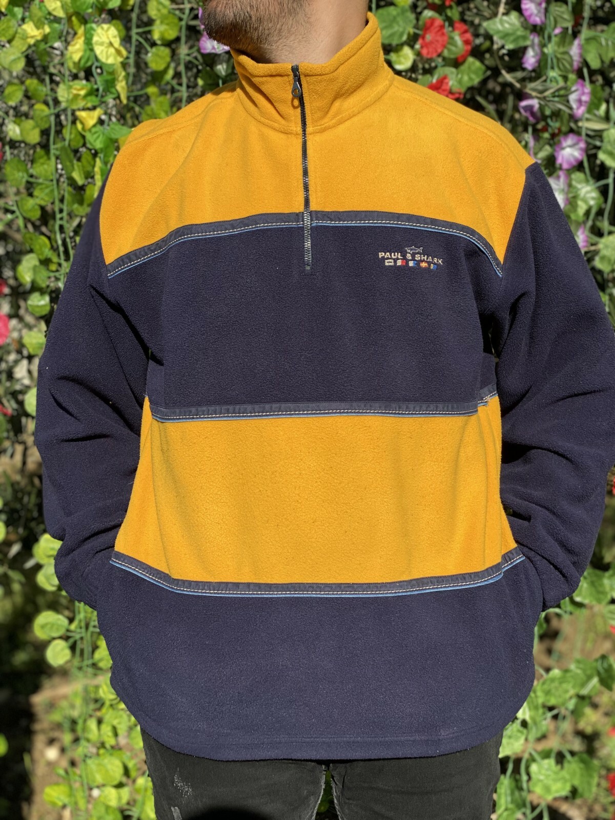 Paul Shark Yachting Tecnopile Weatherproof Sweater Fleece Pullover Size ...